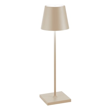 Luminária de mesa LED Poldina Pro Sand recarregável e regulável com ...