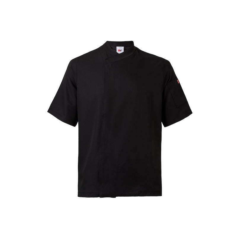 Kochjacke mit kurzen Ärmeln 100% Polyester ⚥ Schwarz 2XL | METRO
