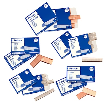 Agrafos Petrus 26/6 (x5000) revestidos a cobre. | Makro