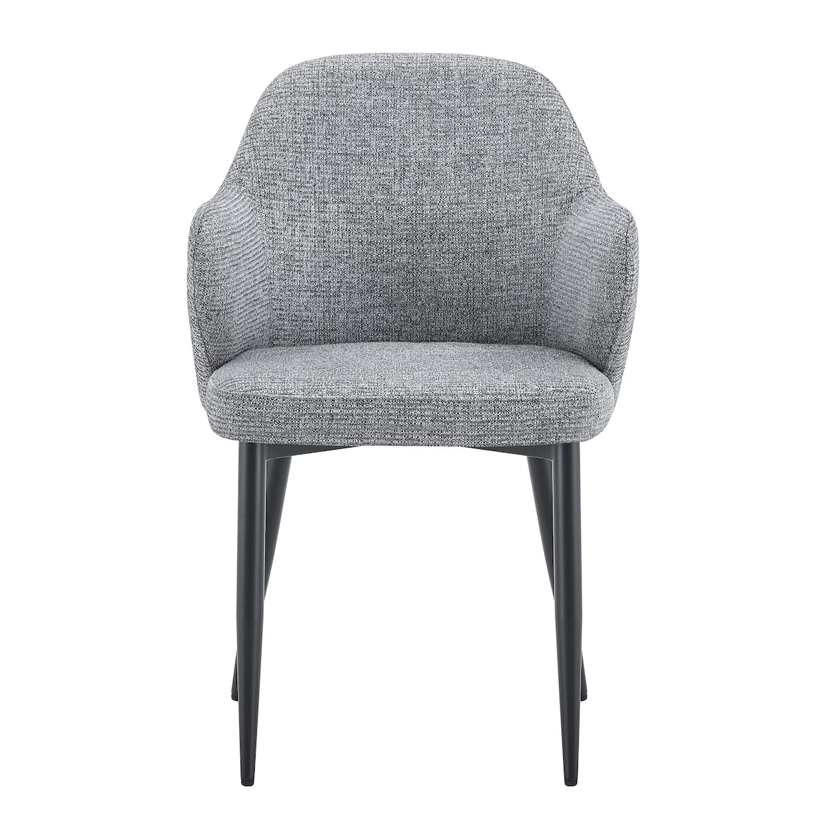 Polsterstuhl Stoff Grau 53x47x83 cm mit Metallbeinen, 2er-Set | METRO