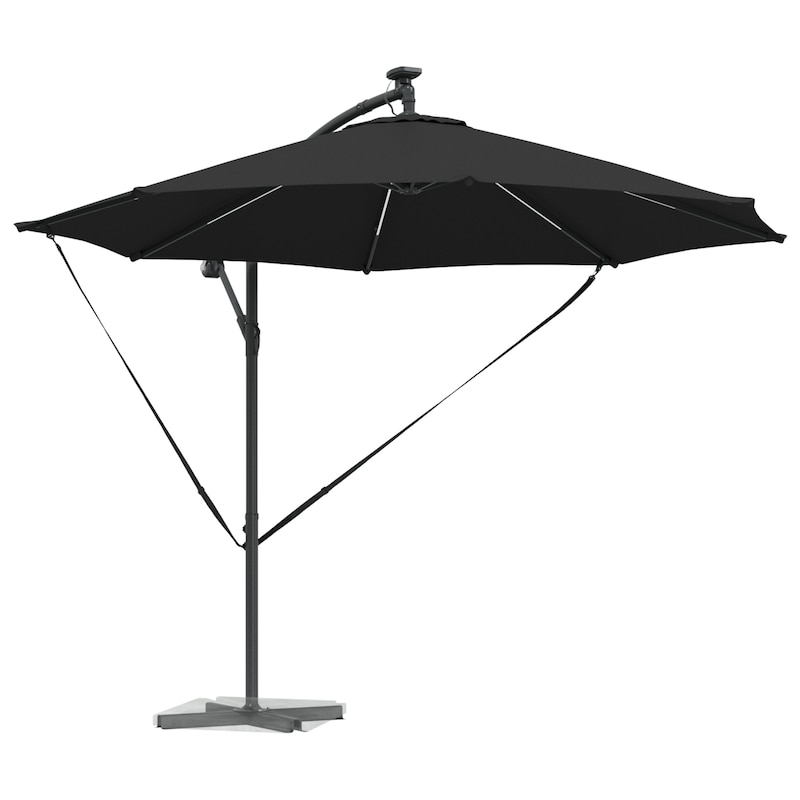 Schwarzer Sonnenschirm, 294 x 294 x 248 cm, Modell Titan Comfort Elite ...