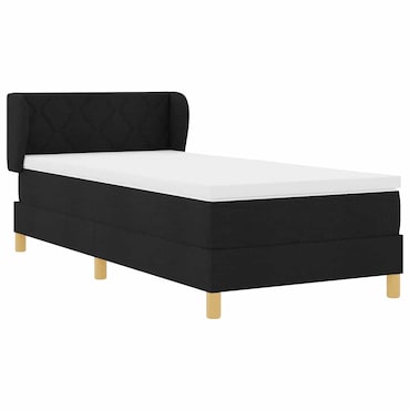 vidaXL Boxspringbett mit Kopfteil Schwarz 90 x 200 cm Stoff | METRO