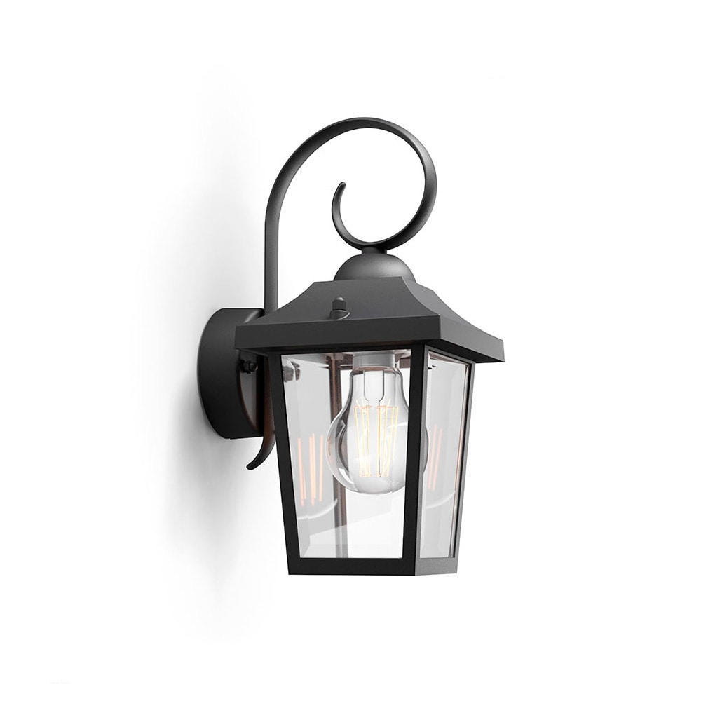 Lampada da parete E27 Nero Poiana Philips | METRO