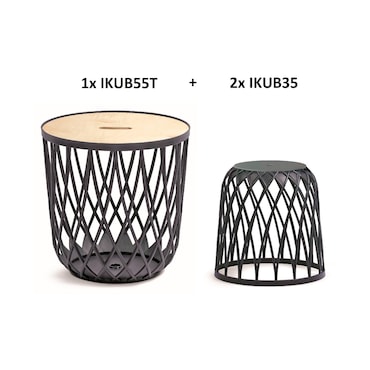 Prosperplast - Set van 3 multifunctionele manden 55L + 2x35L Uniqubo ...