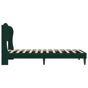 vidaXL Bettrahmen mit Kopfteil Dunkelgrün 100 x 200 cm Samt | METRO