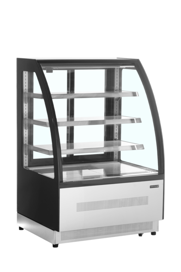 Vitrine réfrigérée sur base 158 litres | Tefcold - LPD900C/BLACK - LED ...