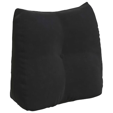 vidaXL Rugkussen Zwart 45 x 24 x 50 cm Fluweel | Makro