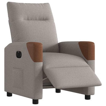vidaXL Relaxsessel Elektrisch Taupe Stoff | METRO