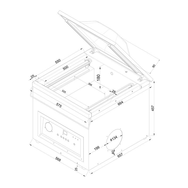 Edenox professional vacuum packing machine (500+500mm) vaksic-20L | Makro