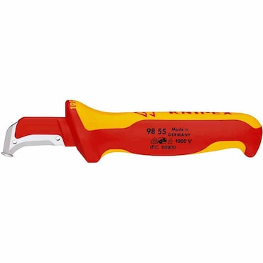 KNIPEX kabelmes, 50mm, haakvorm, kunststof, beschermende isolatie 1000V ...