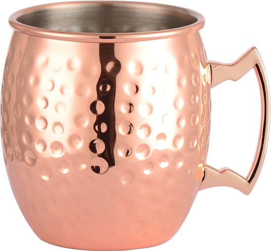 Vaso Moscow Mule, acero inoxidable, martillado, color cobre, 0,500 ...