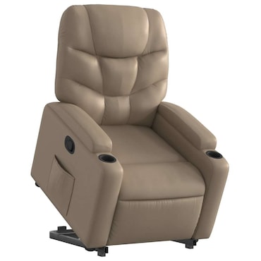 vidaXL Relaxsessel mit Aufstehhilfe Cappuccino-Braun Kunstleder | METRO