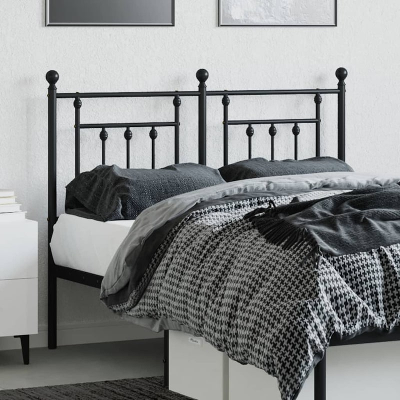 vidaXL Ersatz-Kopfteil Metall Schwarz 120 cm | METRO