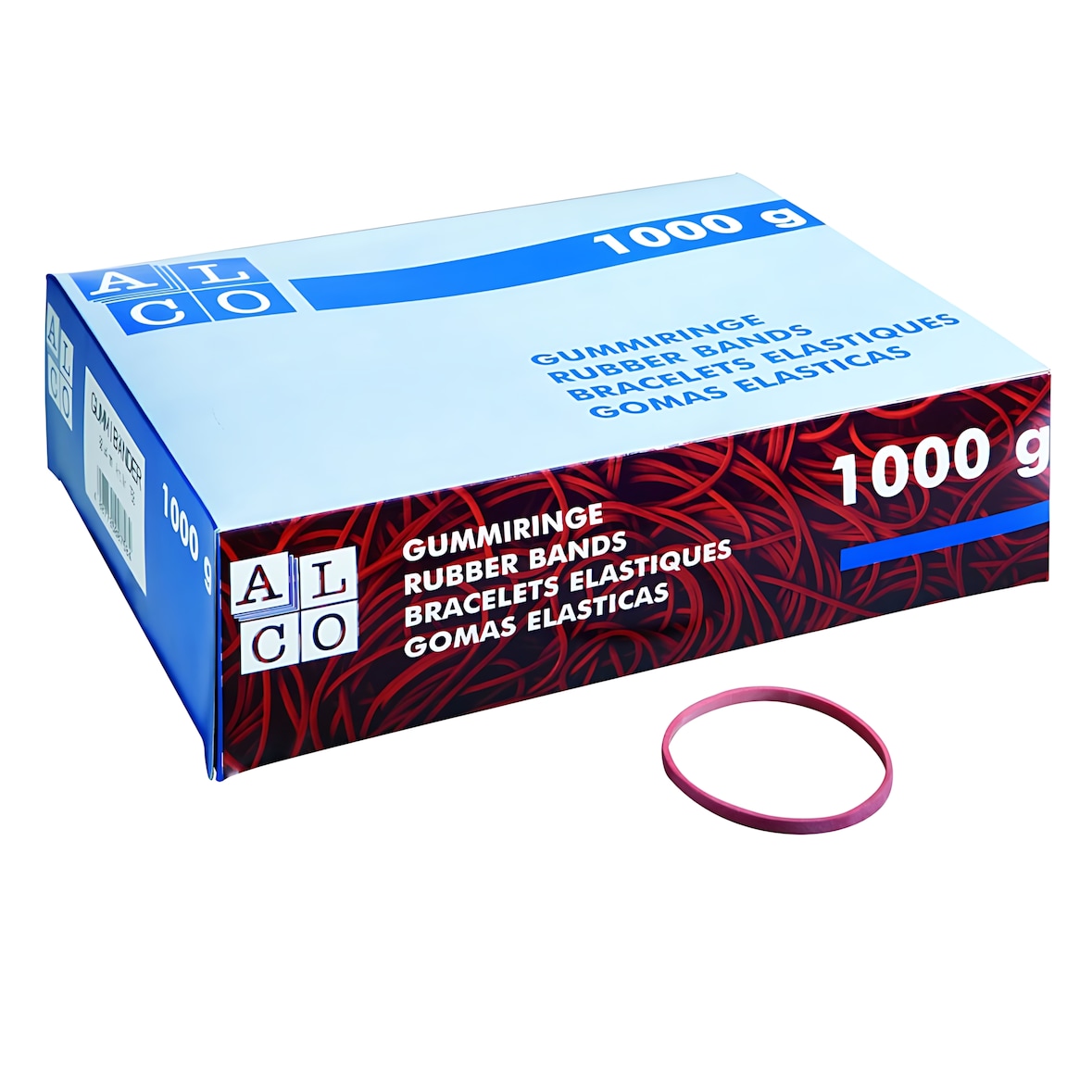 Alco Gummibänder, Rot, 130 x 10 mm, Schachtel à 1,0 kg | METRO