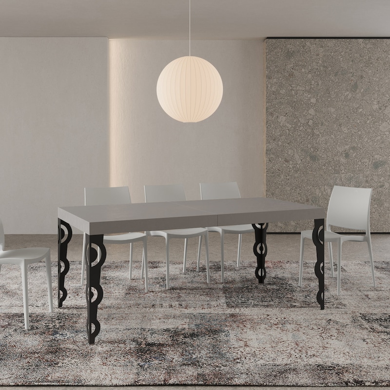 Mesa extensível Karamay Premium Cashmere 180/440x90 cm com pernas ...