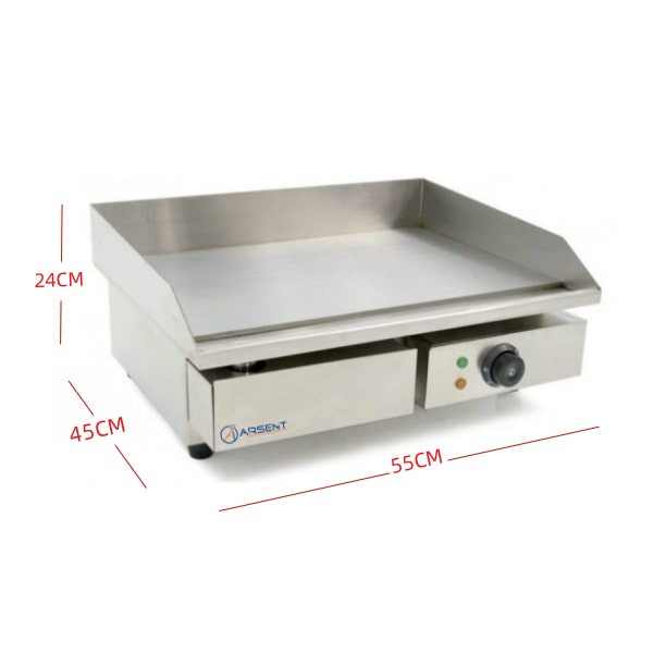 Plancha electrica hosteleria acero rectificado 10 mm economica Dde 550 ...