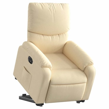 vidaXL Relaxsessel mit Aufstehhilfe Elektrisch Creme Stoff | METRO