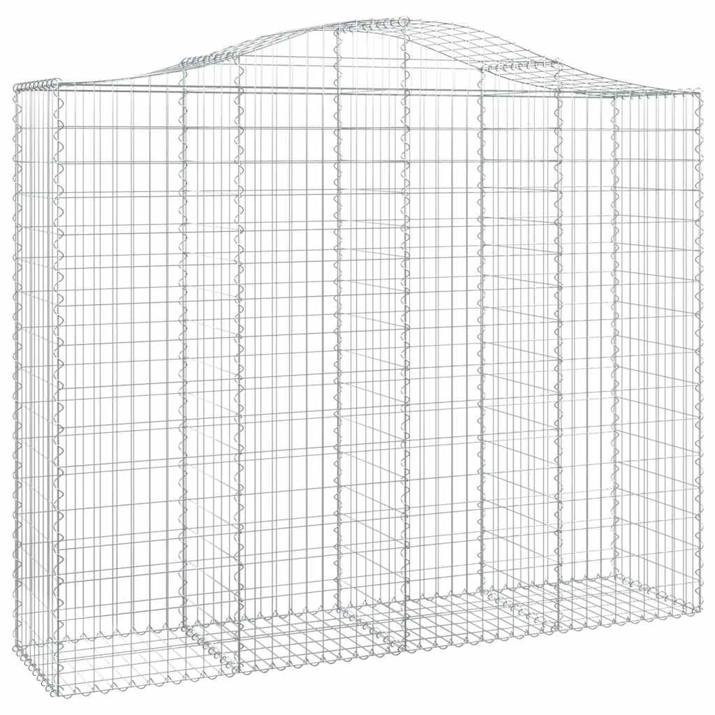 vidaXL Gabione mit Hochbogen 200x50x160/180 cm Verzinktes Eisen | METRO