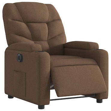 vidaXL Relaxsessel Elektrisch Braun Stoff | METRO