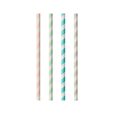 Papstar Paille en papier ''pure'' Ø 6 mm · 20 cm rayures couleurs ...