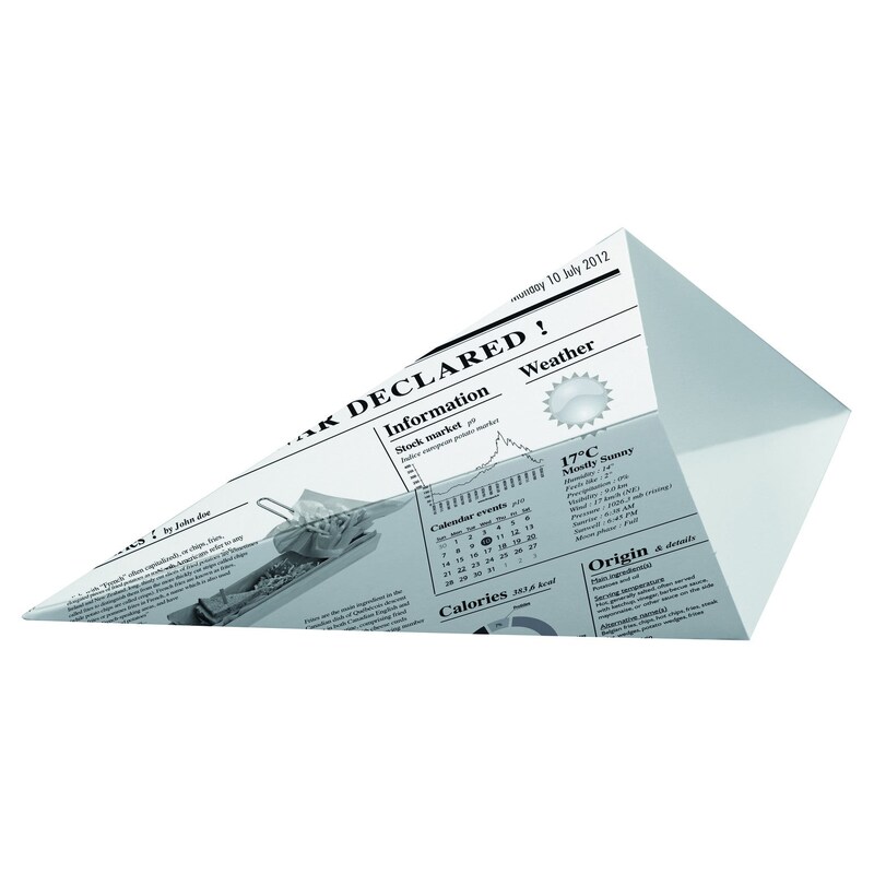 NVASE - 125Uds - Cono de cartón blanco con diseño periódico 430ml ...