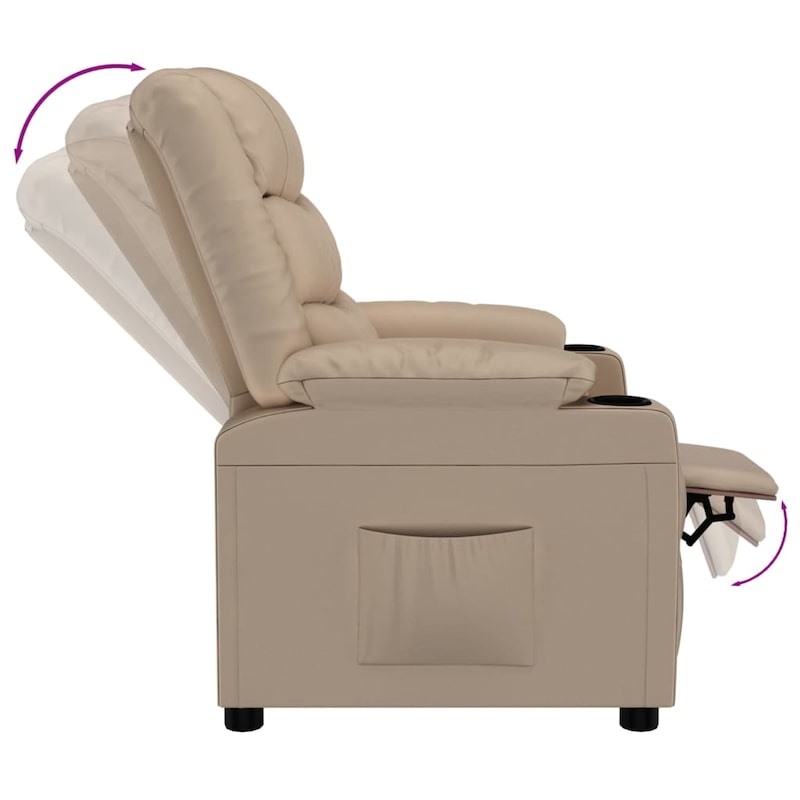 vidaXL Relaxsessel Cappuccino-Braun Kunstleder | METRO