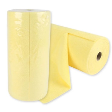 Mikrofasertücher auf Rolle aus Polyester/Polyamid perforiert Gelb 1 ...