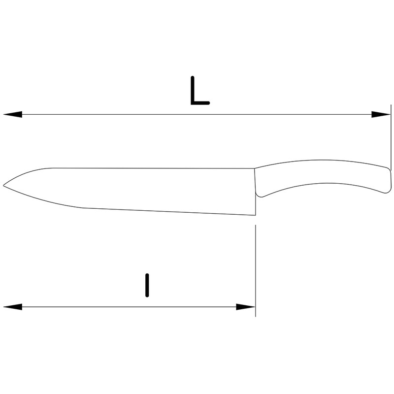 Cuchillo cocinero cerámica blanca, mango azul 150 mm. | Makro