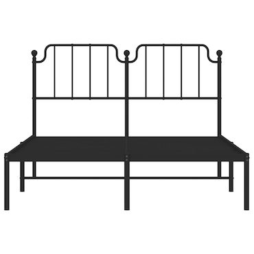 vidaXL Bettgestell mit Kopfteil Metall Schwarz 140x190 cm | METRO