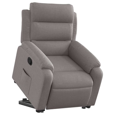 vidaXL Relaxsessel mit Aufstehhilfe Taupe Stoff | METRO