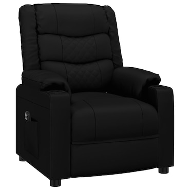 vidaXL Relaxsessel Elektrisch Schwarz Kunstleder | METRO