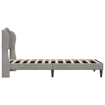 vidaXL Bettrahmen mit Kopfteil Hellgrau 90 x 190 cm Samt | METRO
