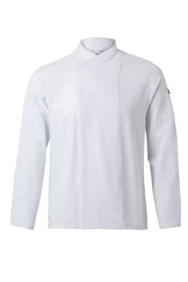 Kochjacke aus Mikrofaser ⚥ 100% Polyester Weiß S | METRO