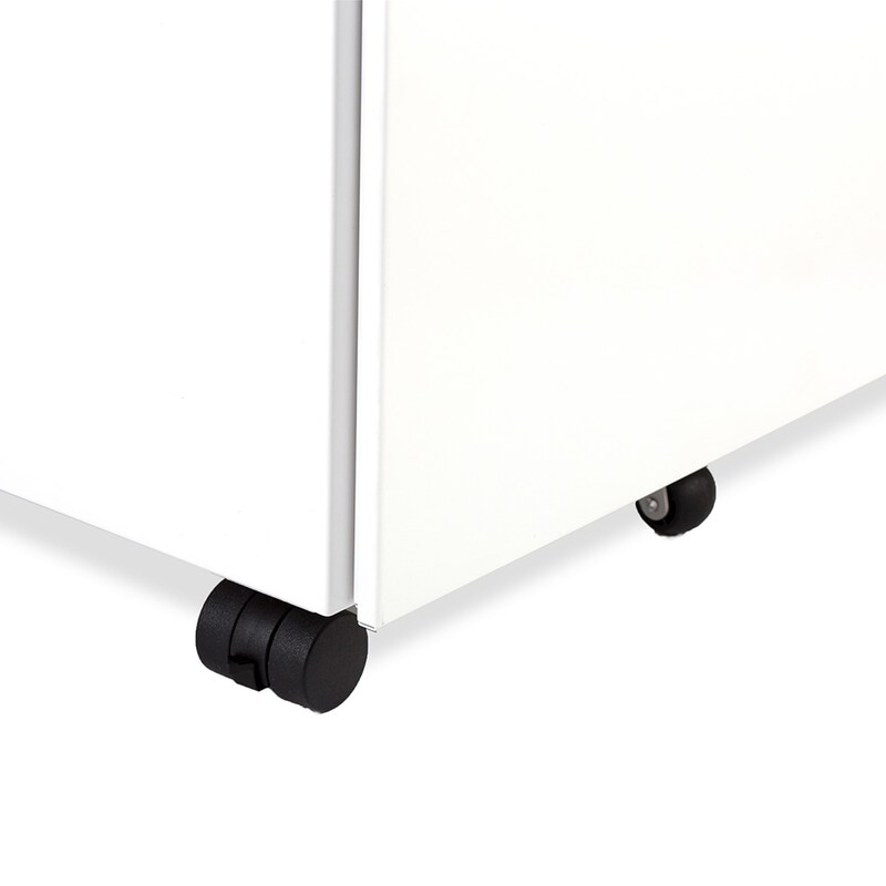Bloco móvel metálico 1 gaveta+arquivo preto ral 9005 | Makro