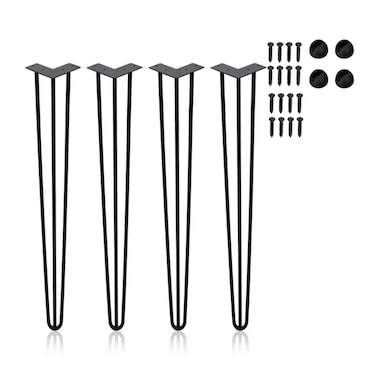 BERLINTABLES Premium tafelpoten set van 4 86 cm zwart massief staal ...