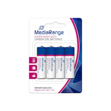 Mediarange Batterie Super Heavy Duty Mignon Aa R6 1,5V Pack 4 | METRO