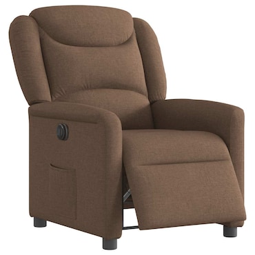 vidaXL Relaxsessel Elektrisch Braun Stoff | METRO