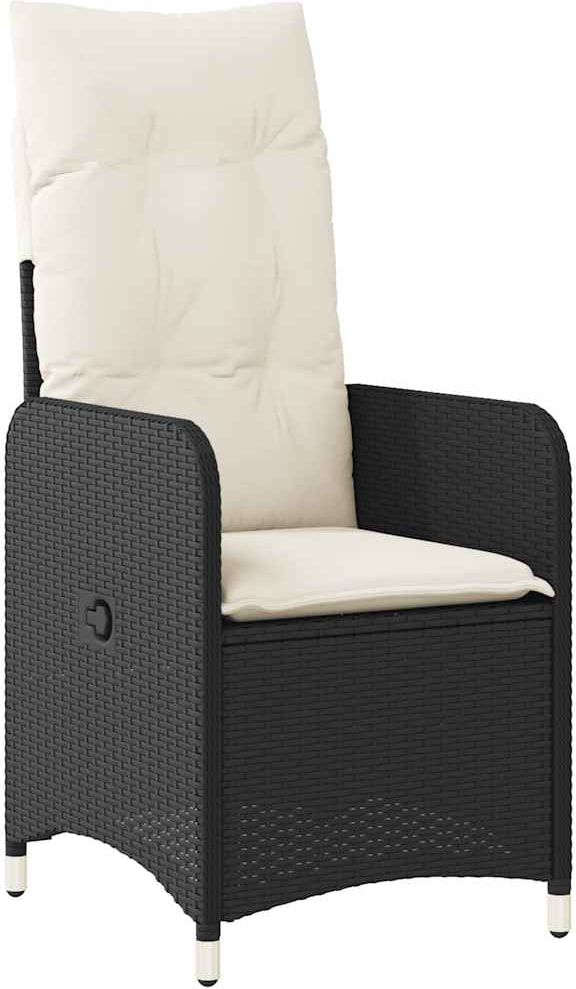 vidaXL 9-tlg. Garten-Bistro-Set mit Kissen Schwarz Poly Rattan | METRO