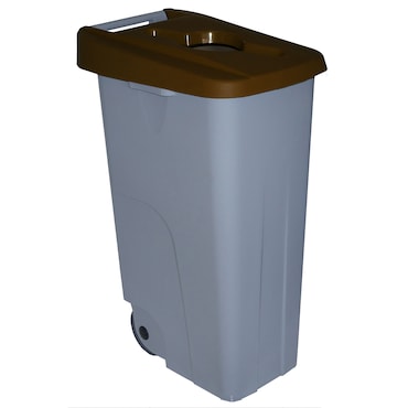 Contentor de resíduos Reciclo aberto 110 litros. Cor Castanho. | Makro