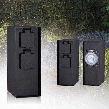 Paulmann Colonne de prises Rio Horloge de programmation IP44 Anthracite ...