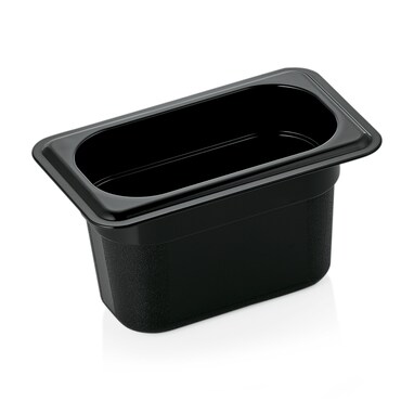 WAS Germany - GN 95 Container 1/9-100 mm, zwart, polycarbonaat (9519100 ...