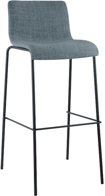 Barkruk Hover Stof 4 pootframe blauw/zwart | Makro