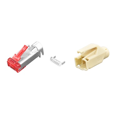 Hirose TM21 Crimp Stecker Cat.6 RJ45 mit Knickschutzhülle und Guide ...