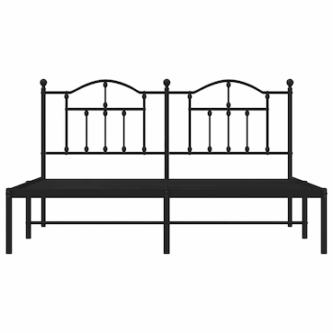 vidaXL Bettgestell mit Kopfteil Metall Schwarz 180x200 cm | METRO