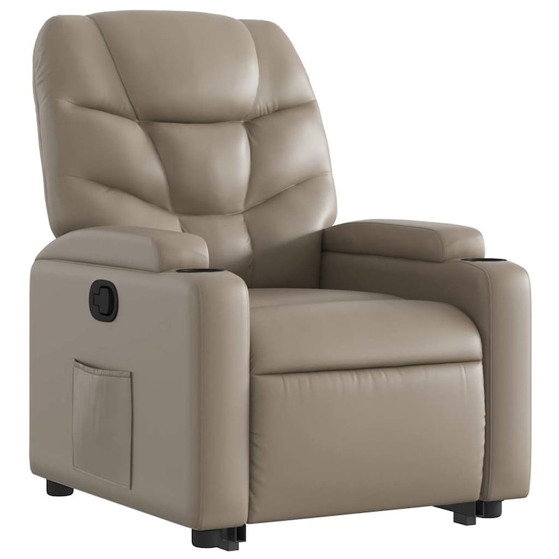 vidaXL Relaxsessel mit Aufstehhilfe Cappuccino-Braun Kunstleder | METRO